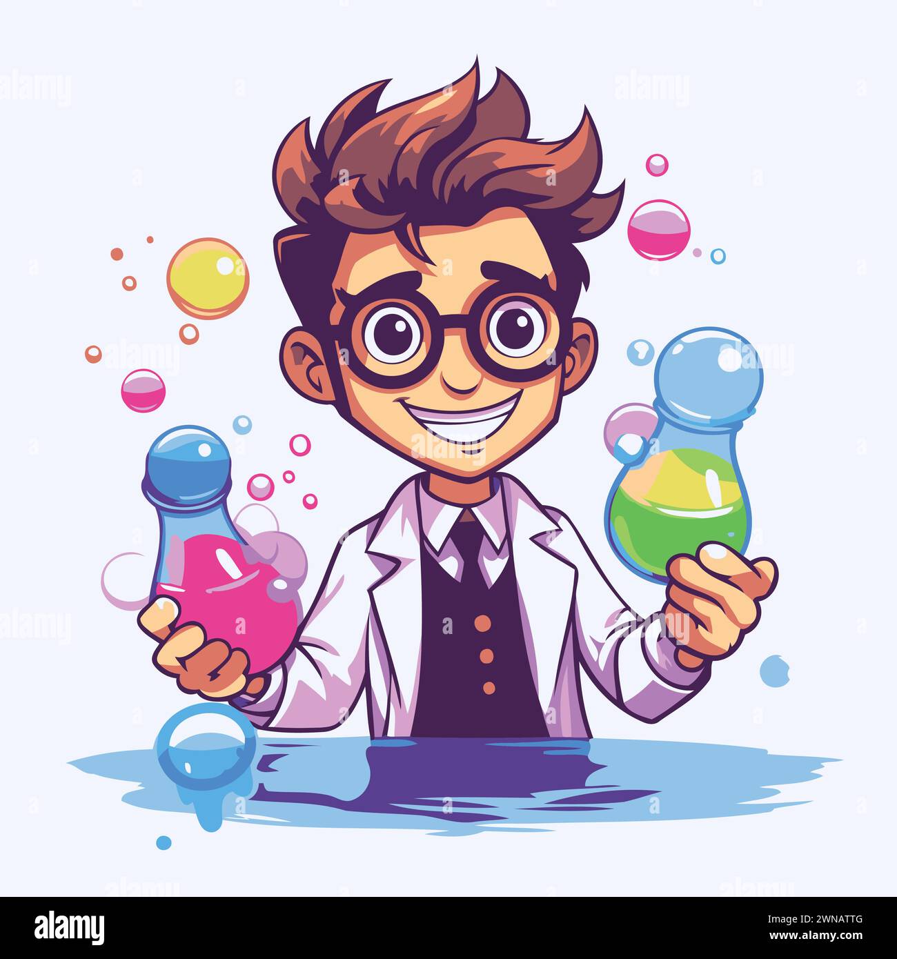 Test tubes with liquids Stock Vector Images - Alamy
