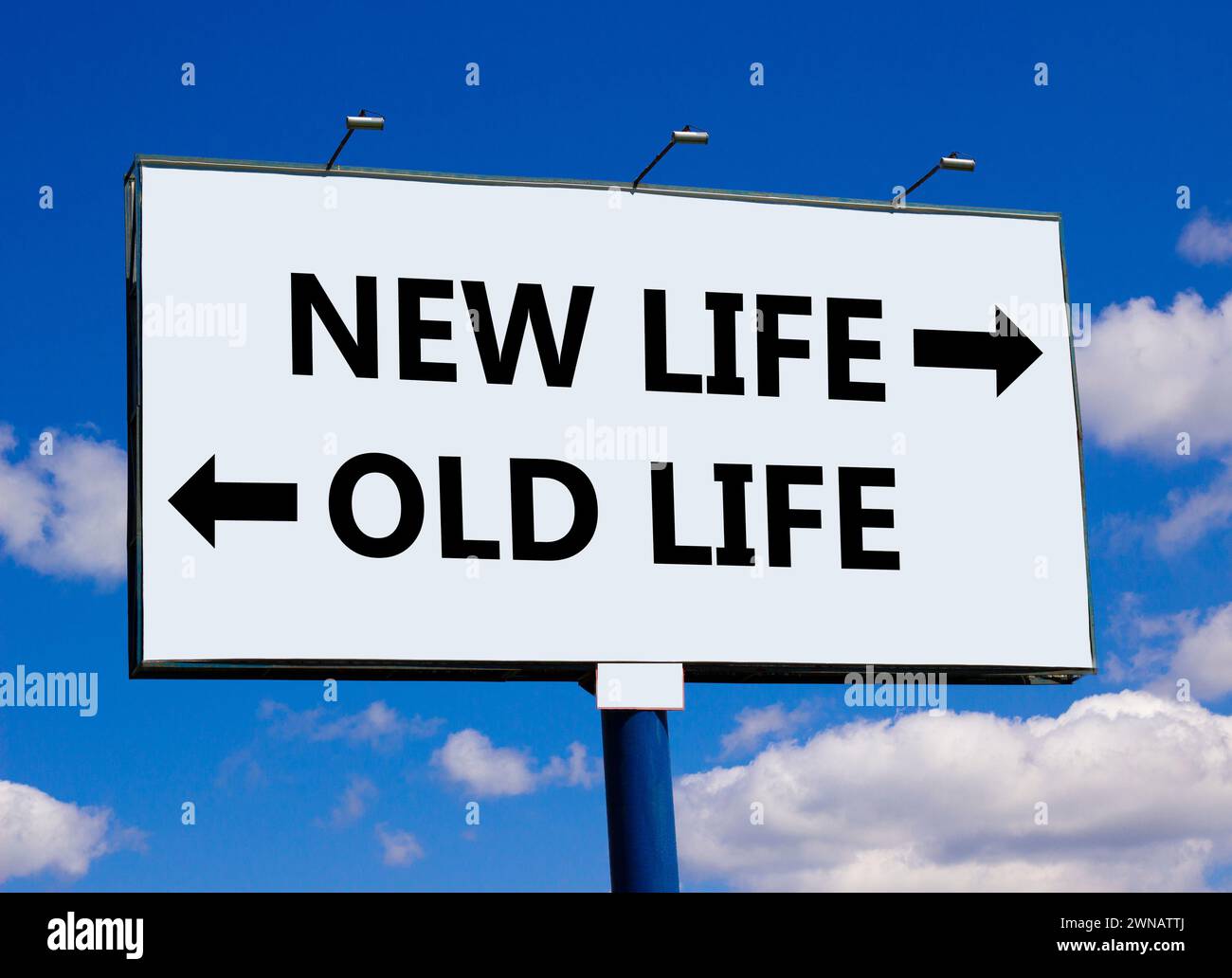 New or old life symbol. Concept word New life Old life on beautiful ...