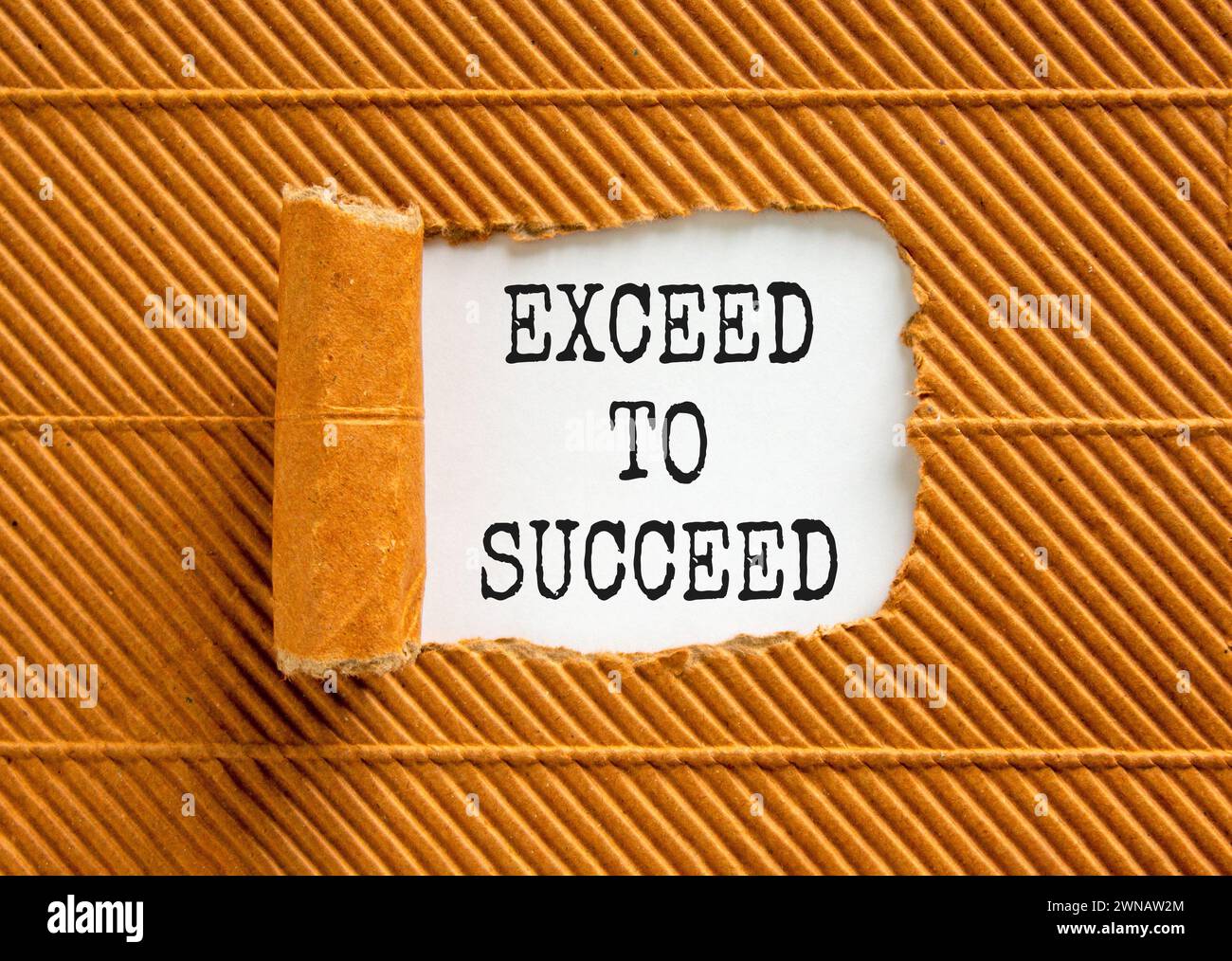 Exceed to succeed symbol. Concept words Exceed to succeed on beautiful ...