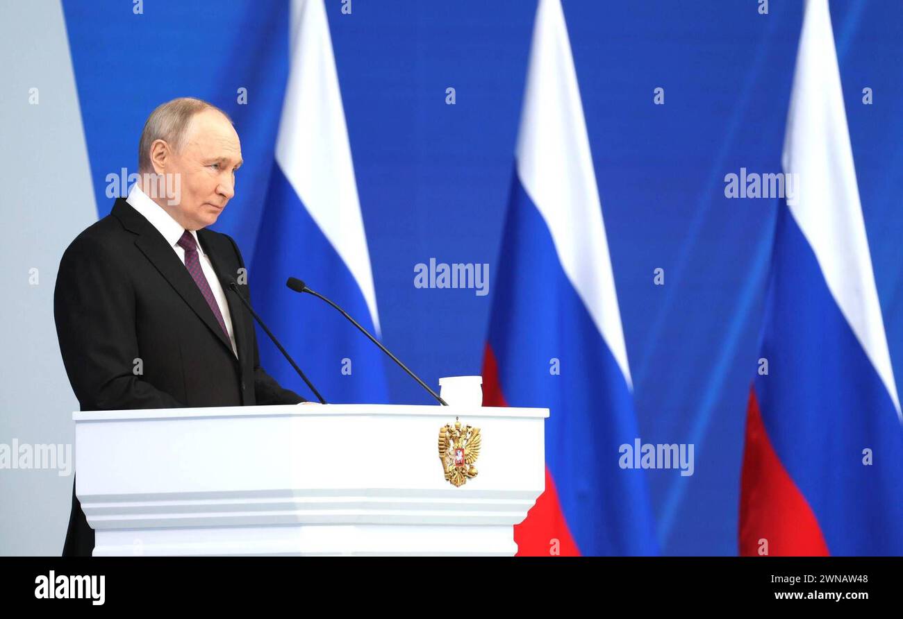 Russian President Vladimir Putin delivered his Address to the Federal ...