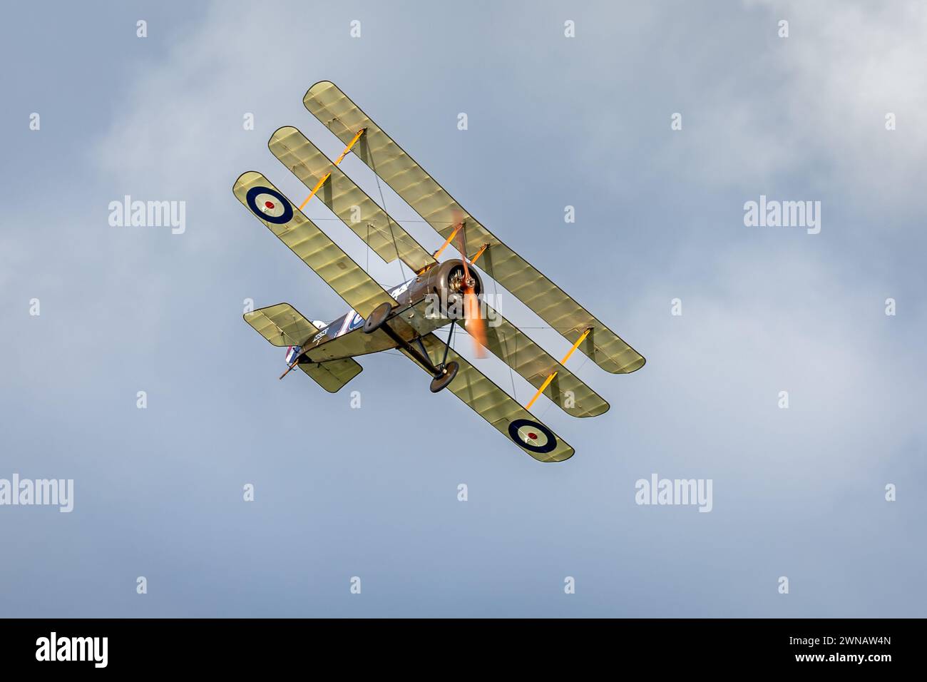 Sopwith Triplane ‘N6290 DIXIE II' airborne at the Race Day airshow held ...