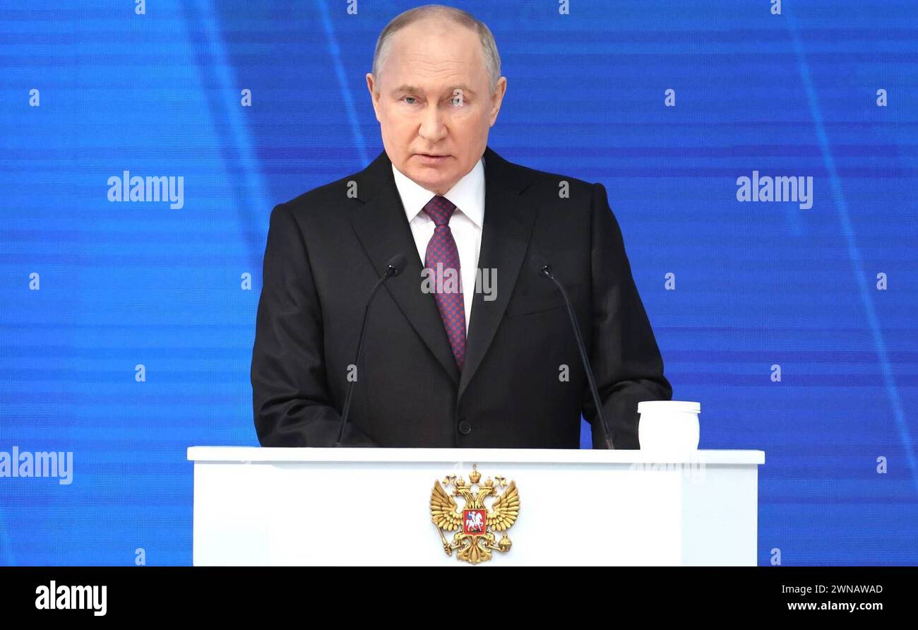 Russian President Vladimir Putin delivered his Address to the Federal ...