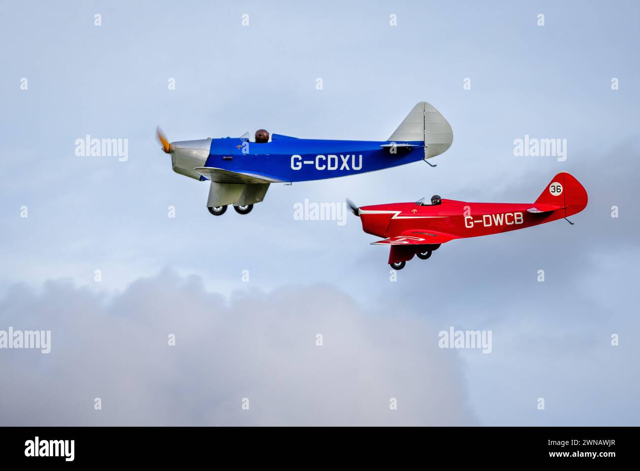 2 Chilton D.W. 1A, airborne at the Race Day airshow held at ...