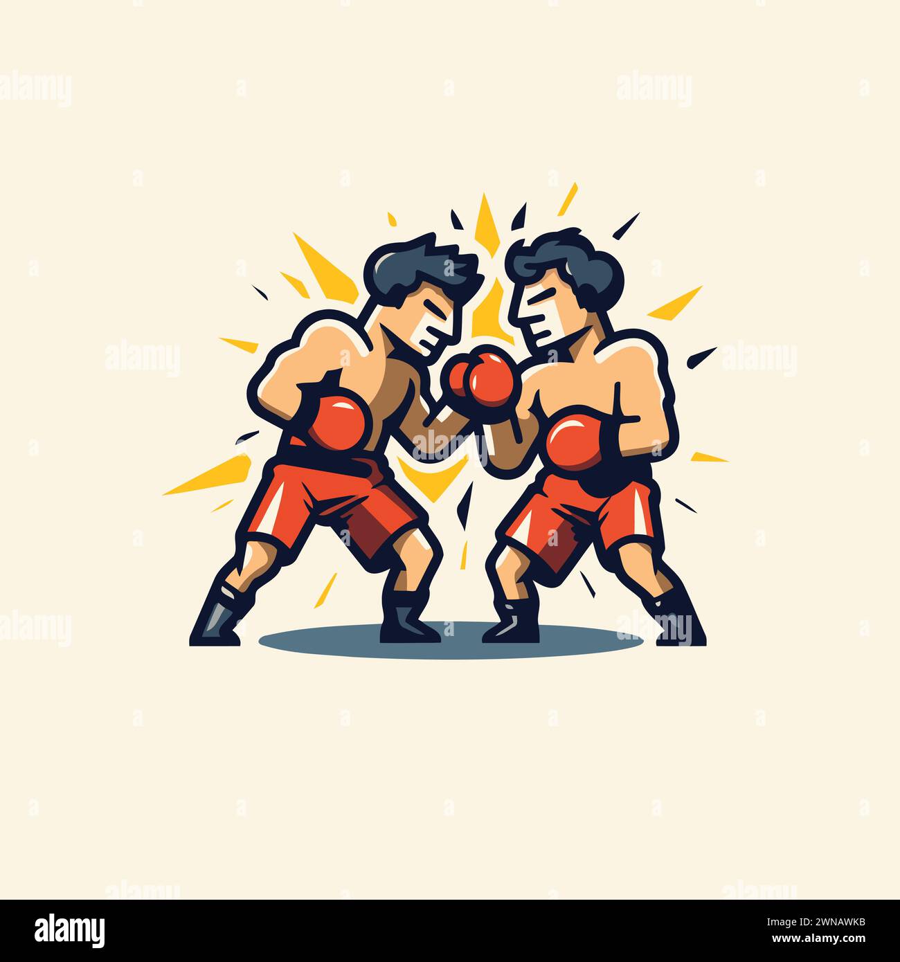Male boxer with boxing gloves Stock Vector Images - Alamy