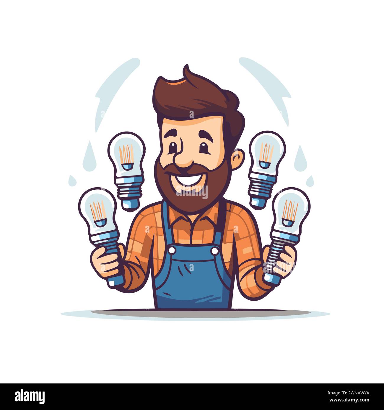 Light beard man Stock Vector Images - Alamy