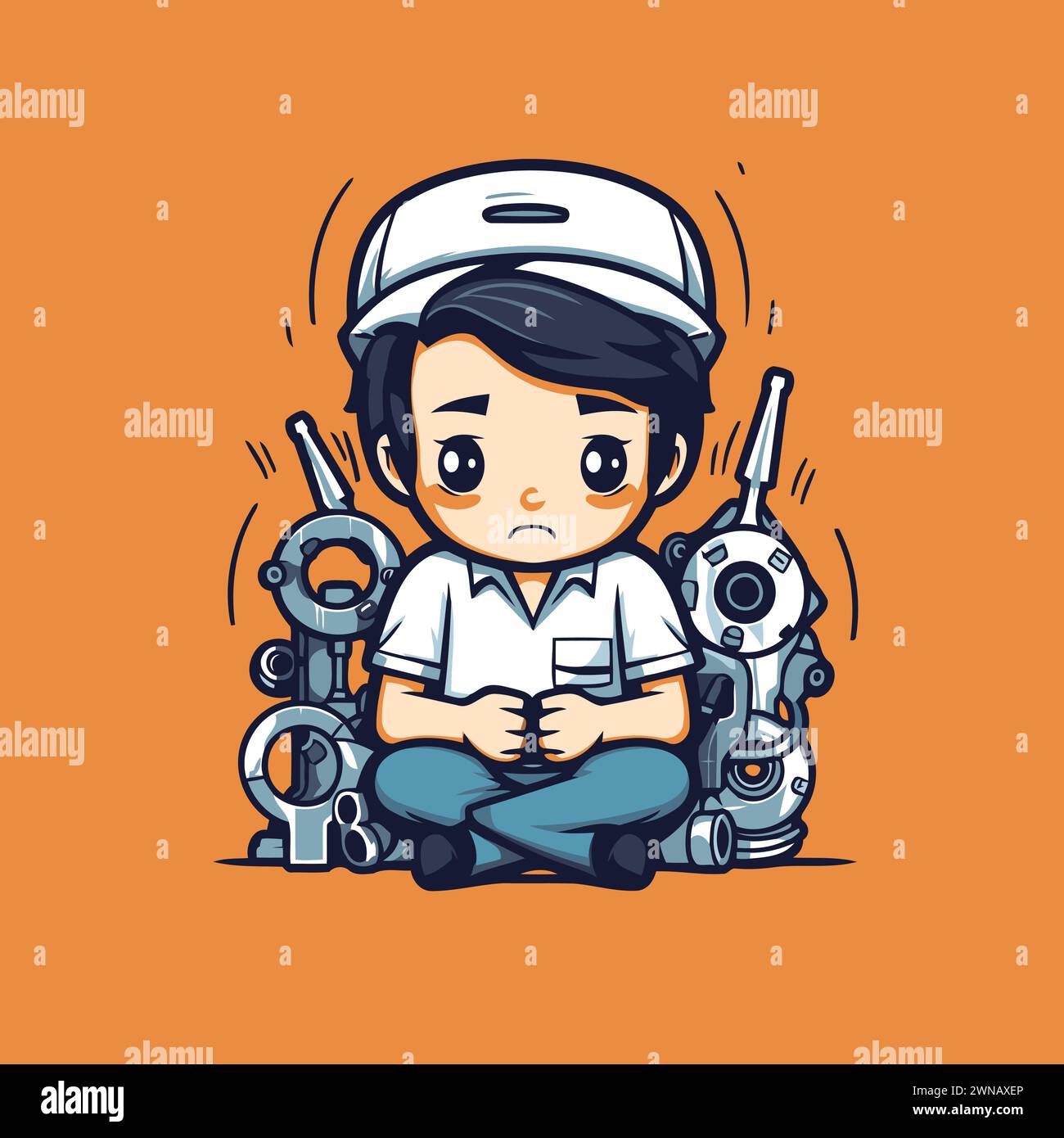 Robot boy Stock Vector Images - Alamy