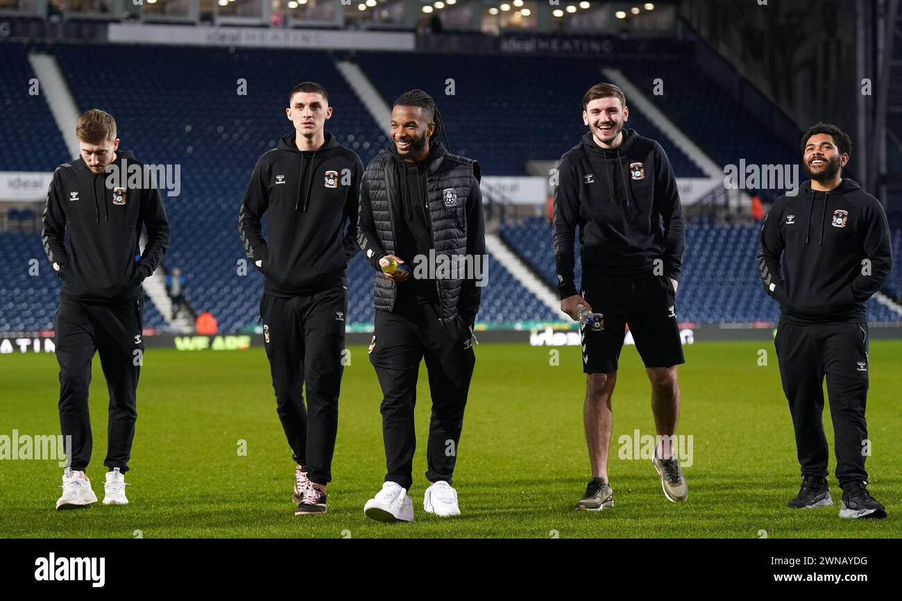 Coventry City's Josh Eccles, Bobby Thomas, Kasey Palmer, Liam Kitching ...