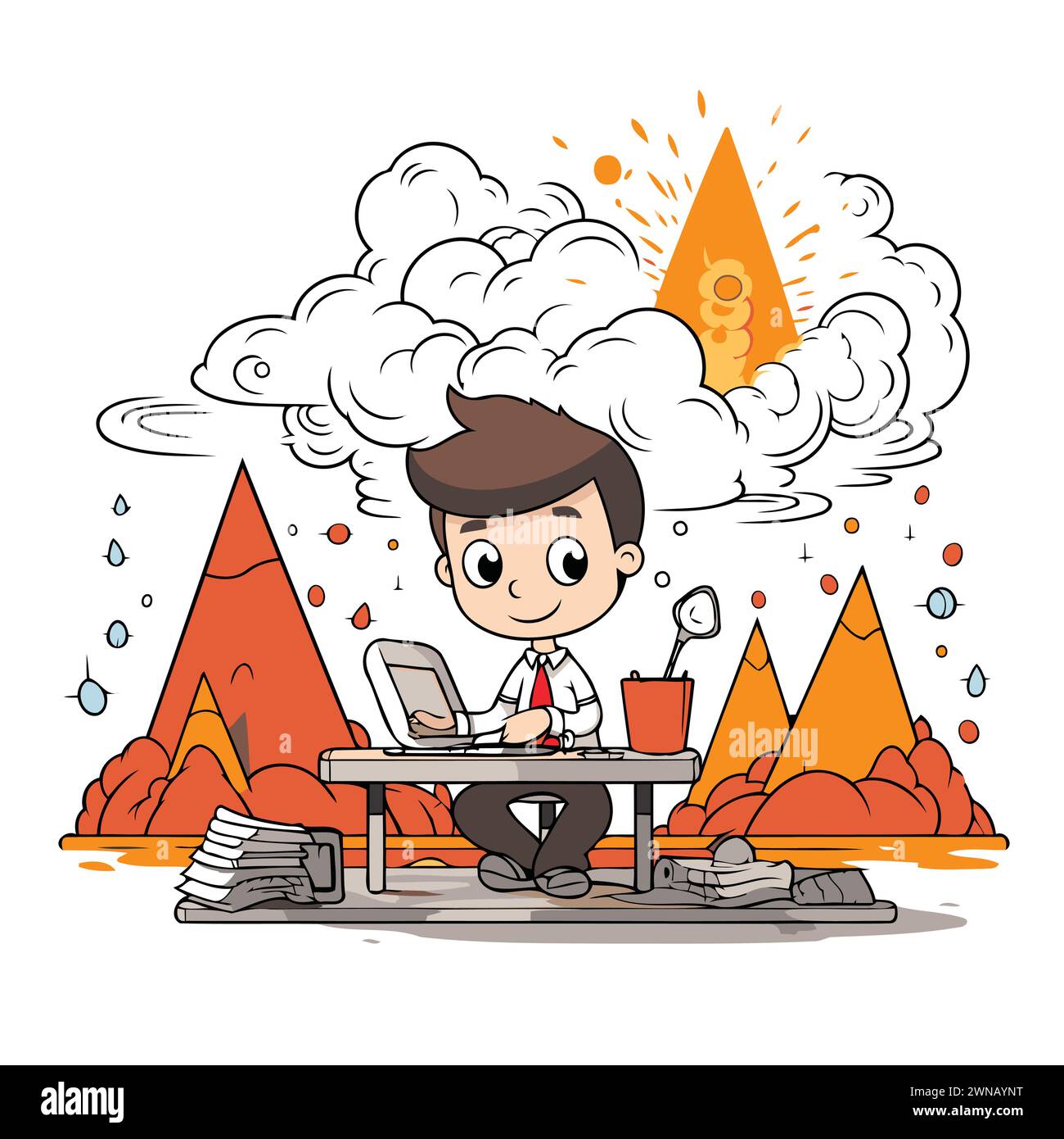 Bad work environment Stock Vector Images - Alamy