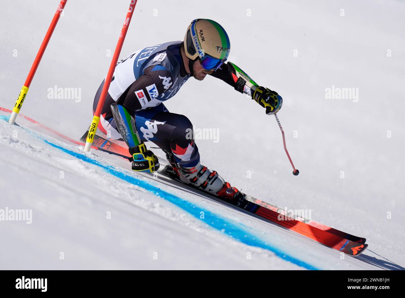 United States' River Radamus competes during a men's World Cup giant ...