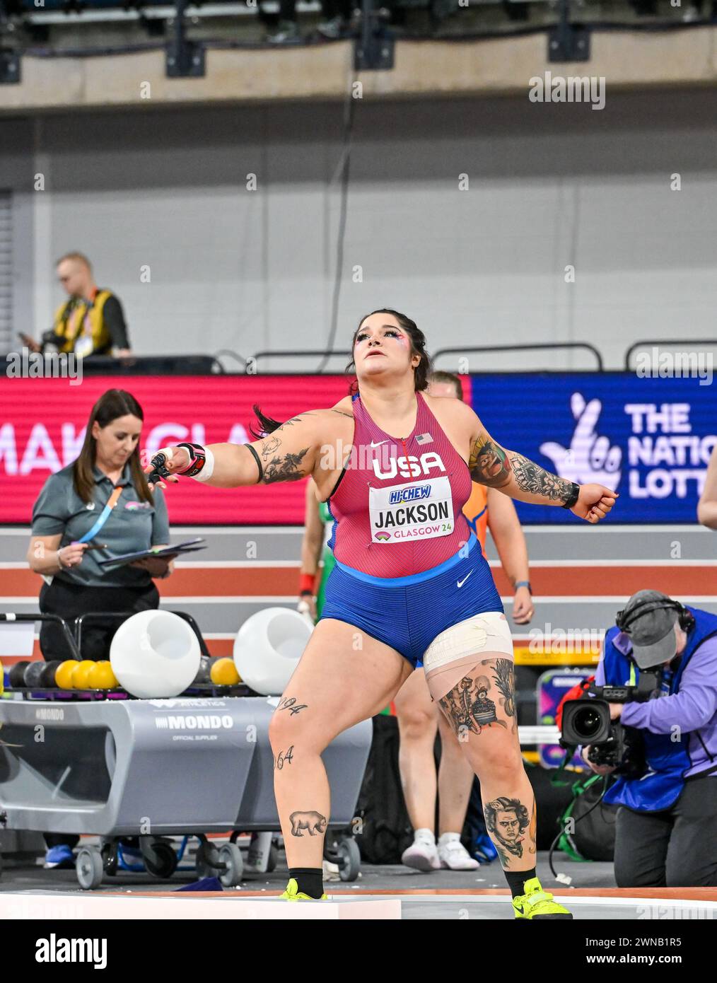 Glasgow, Scotland, UK. 01st Mar, 2024. Chase JACKSON (USA) finishes 3rd ...