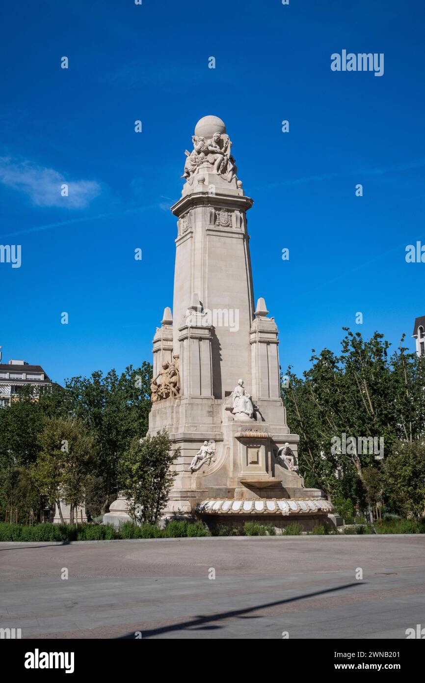 Plaza de Espana in Madrid in Spain - dedicated to Spanish novelist ...