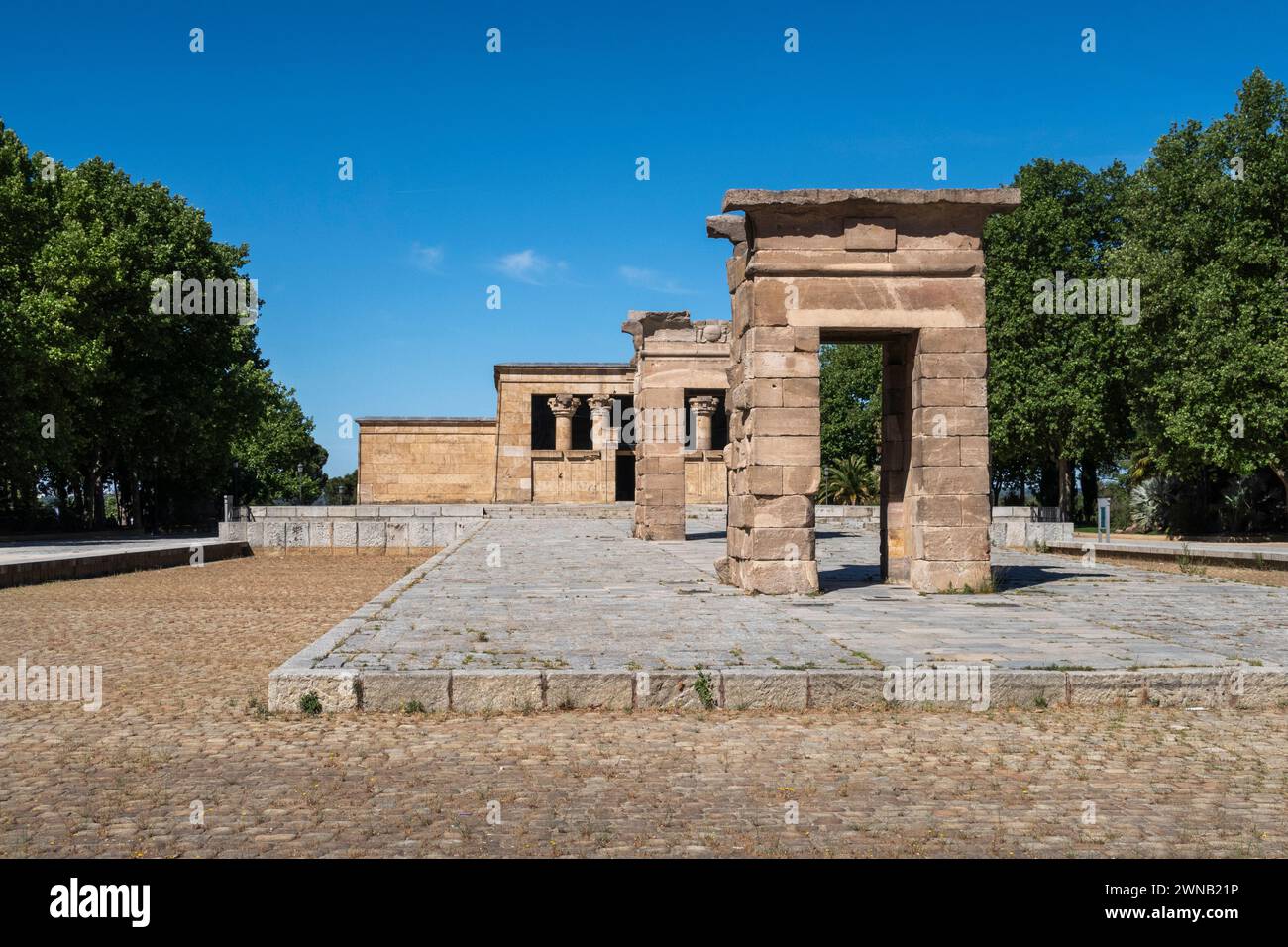 Templo de Debod in Parque del Oeste in Madrid Spain dates back 2,200 ...