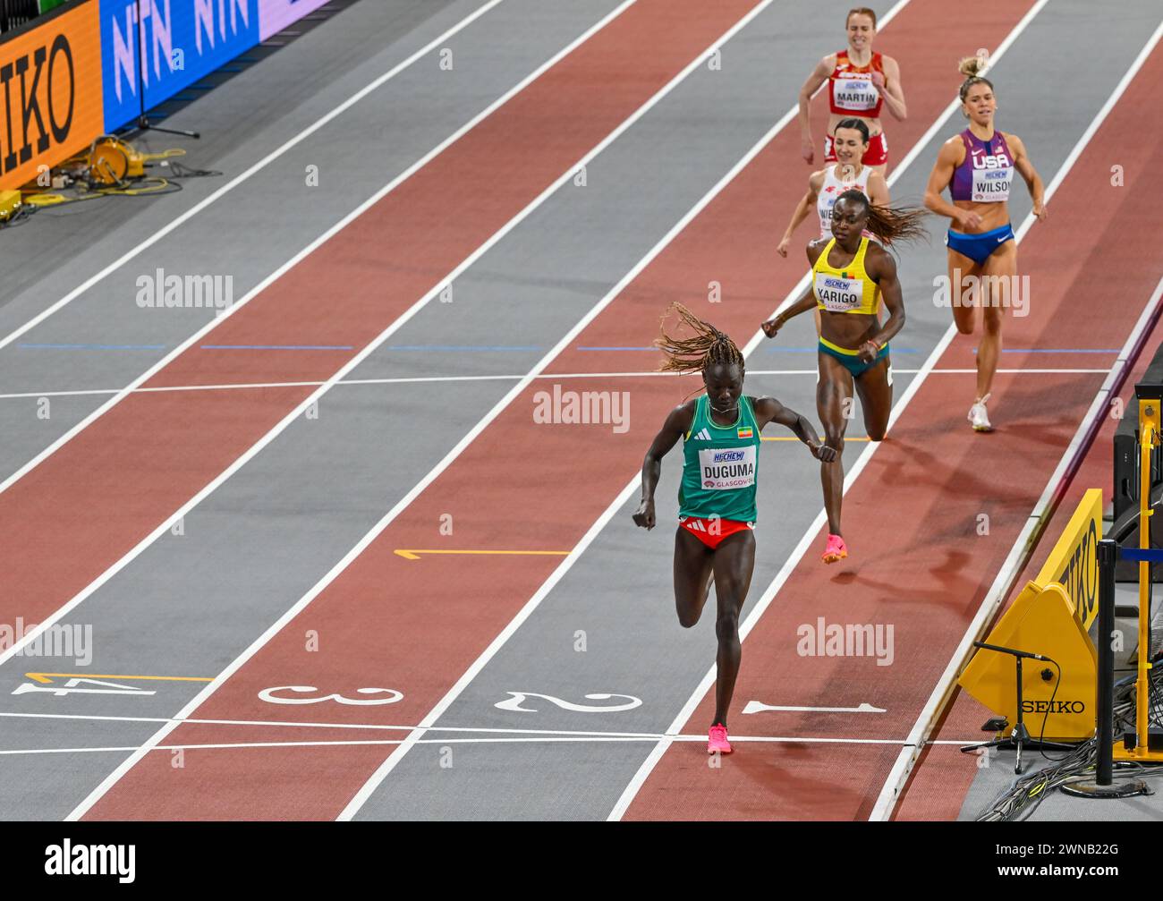 Glasgow, Scotland, UK. 01st Mar, 2024. Tsige DUGUMA (ETH) wins her ...