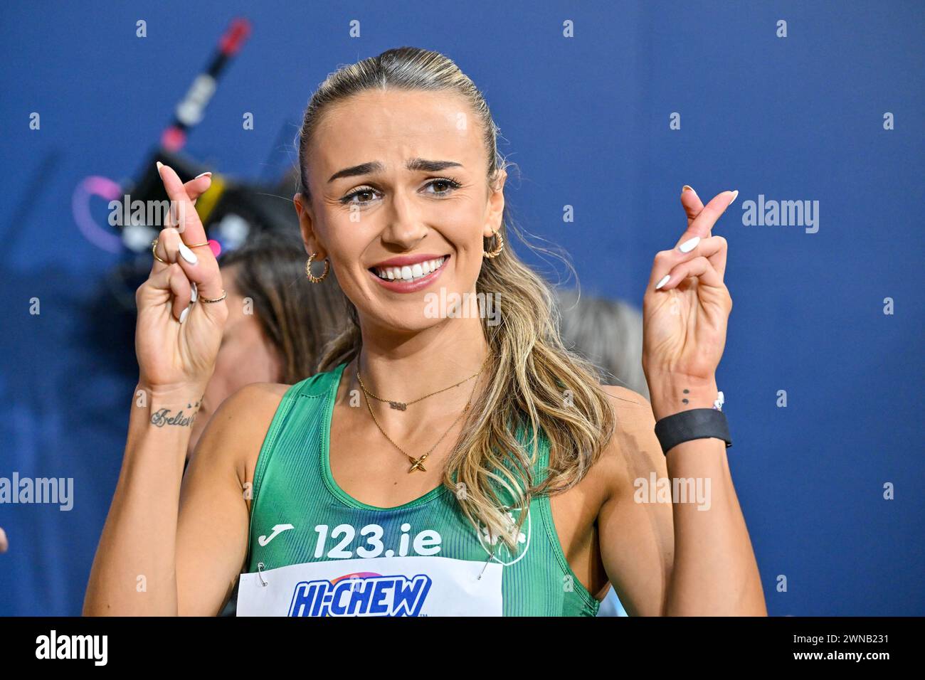 Glasgow, Scotland, UK. 01st Mar, 2024. Sharlene MAWDSLEY (IRL) after ...