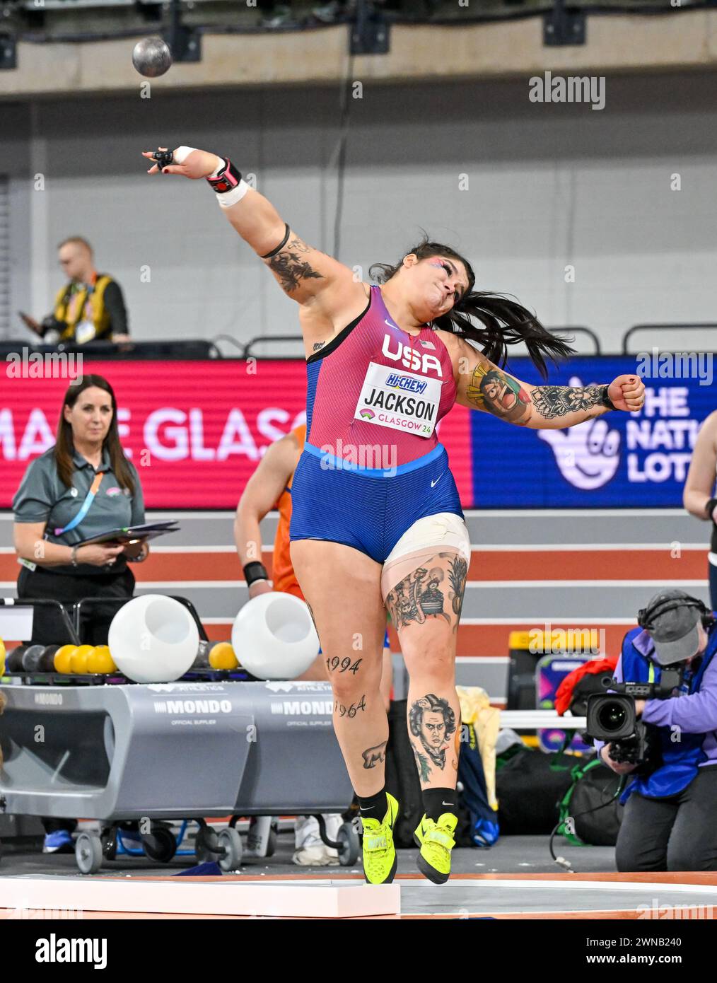 Glasgow, Scotland, UK. 01st Mar, 2024. Chase JACKSON (USA) finishes 3rd ...