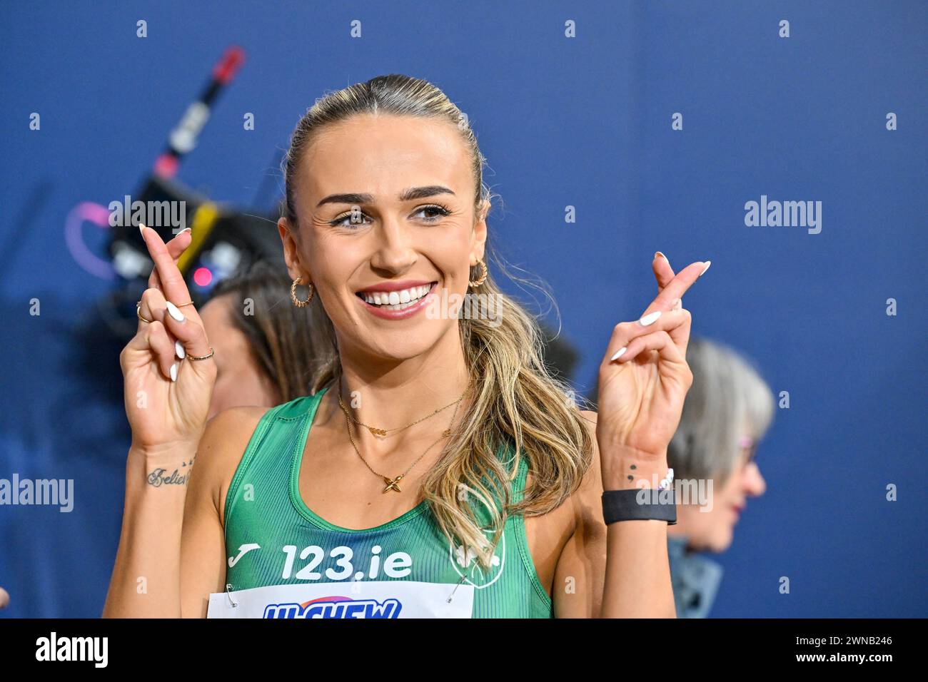 Glasgow, Scotland, UK. 01st Mar, 2024. Sharlene MAWDSLEY (IRL) after ...