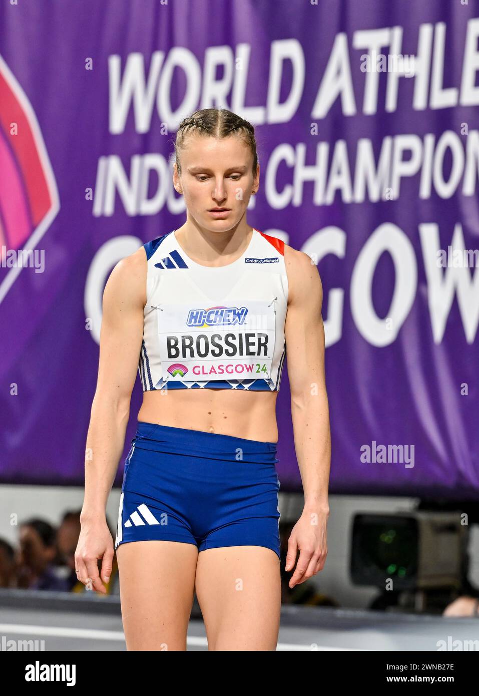 Glasgow, Scotland, UK. 01st Mar, 2024. Amandine BROSSIER (FRA) prepares ...