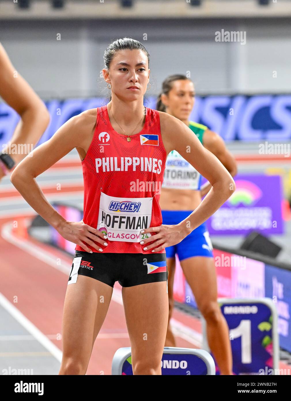 Glasgow, Scotland, UK. 01st Mar, 2024. Lauren HOFFMAN (PHI) prepares ...