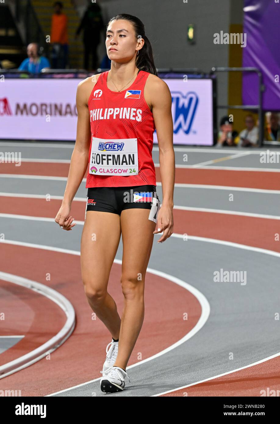 Glasgow, Scotland, UK. 01st Mar, 2024. Lauren HOFFMAN (PHI) prepares ...