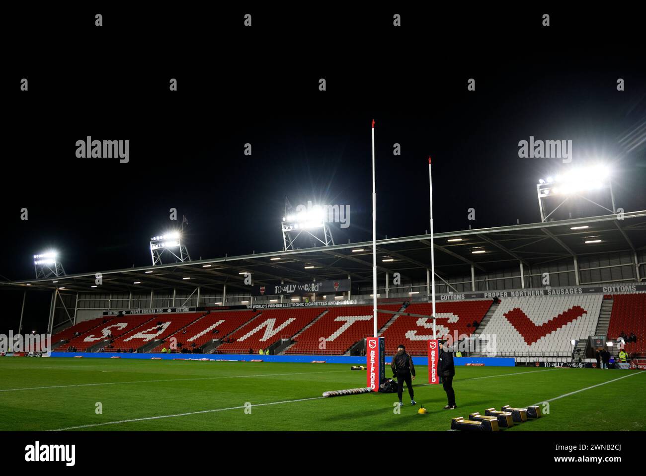 A general view inside the stadium ahead of the Betfred Super League ...