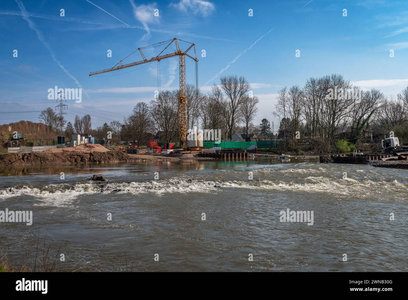 Renaturation Work And Connection Of An Oxbow Lake, Nidda River In ...