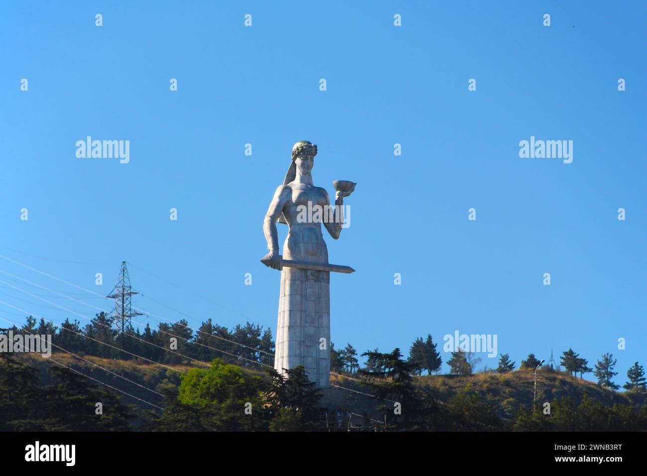 Kartlis Deda-Mother of a Georgian- monument in Tbilisi, Georgia Stock ...