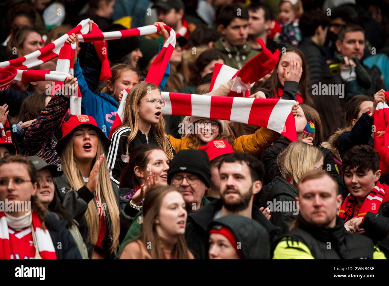 17/02/2024. Arsenal v Manchester United, Emirates Stadium. Womens ...