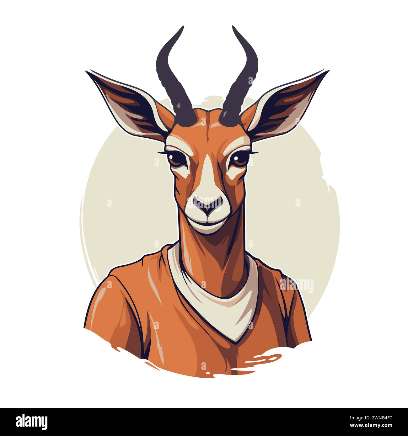 Head of an african antelope Stock Vector Images - Alamy