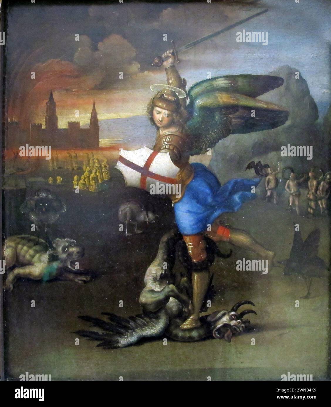St Michael Raphael Created: 1504 The work depicts the Archangel Michael ...
