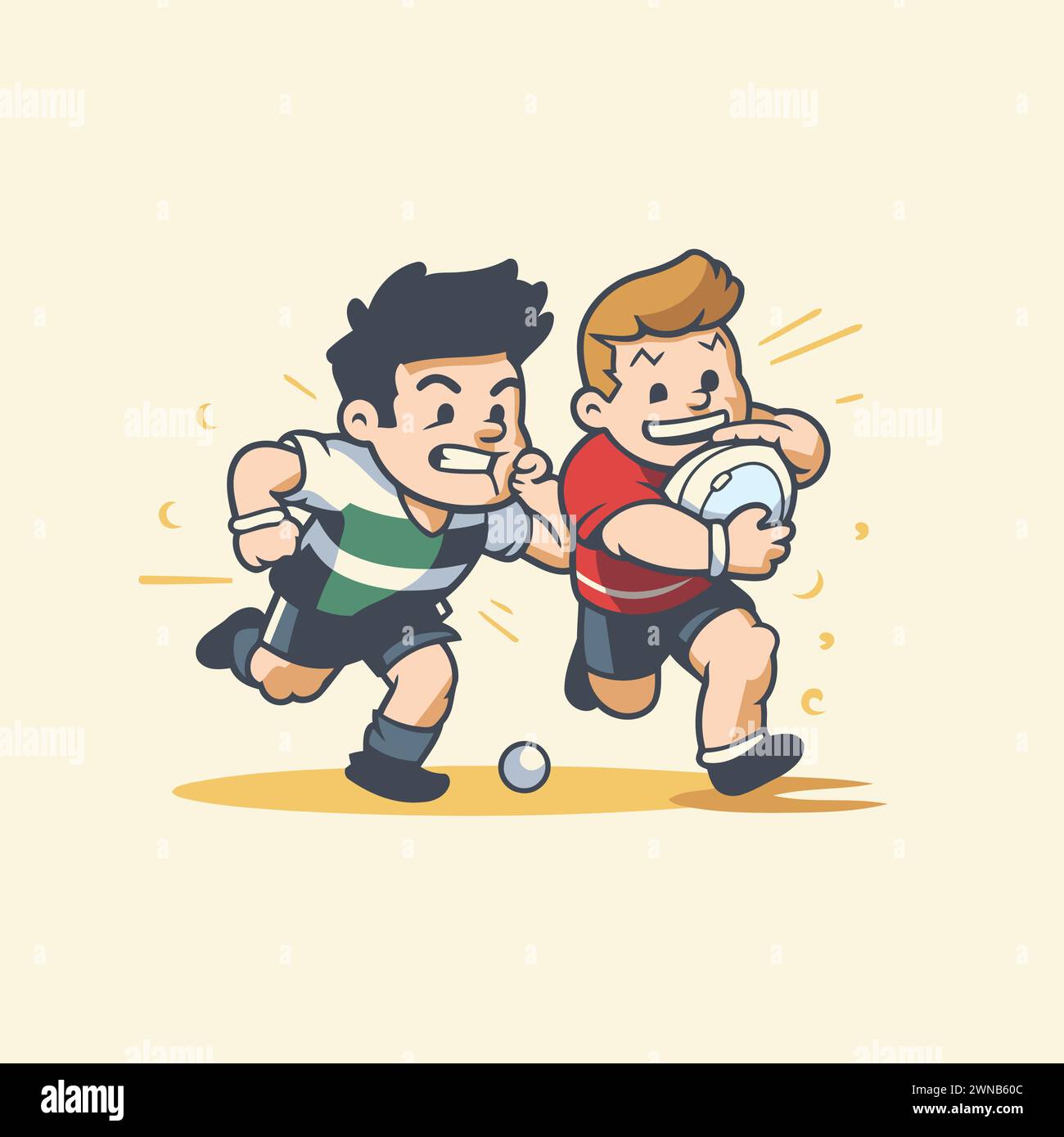 Rugby cartoon hi-res stock photography and images - Alamy