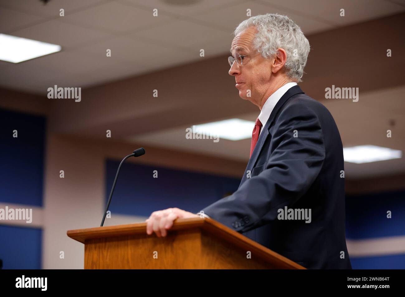 Attorney Harry MacDougald, representing defendant Jeffrey Clark speaks ...