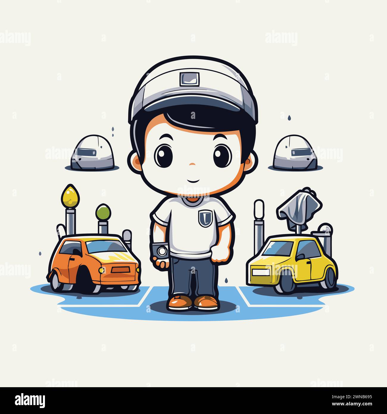 Parking lot car cars Stock Vector Images - Alamy