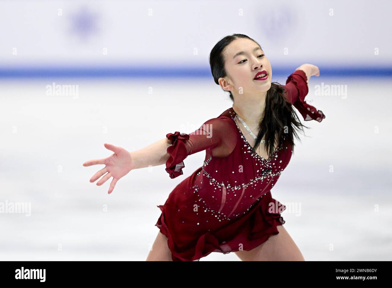 Lulu LIN (CAN), during Junior Women Free Skating, at the ISU World ...