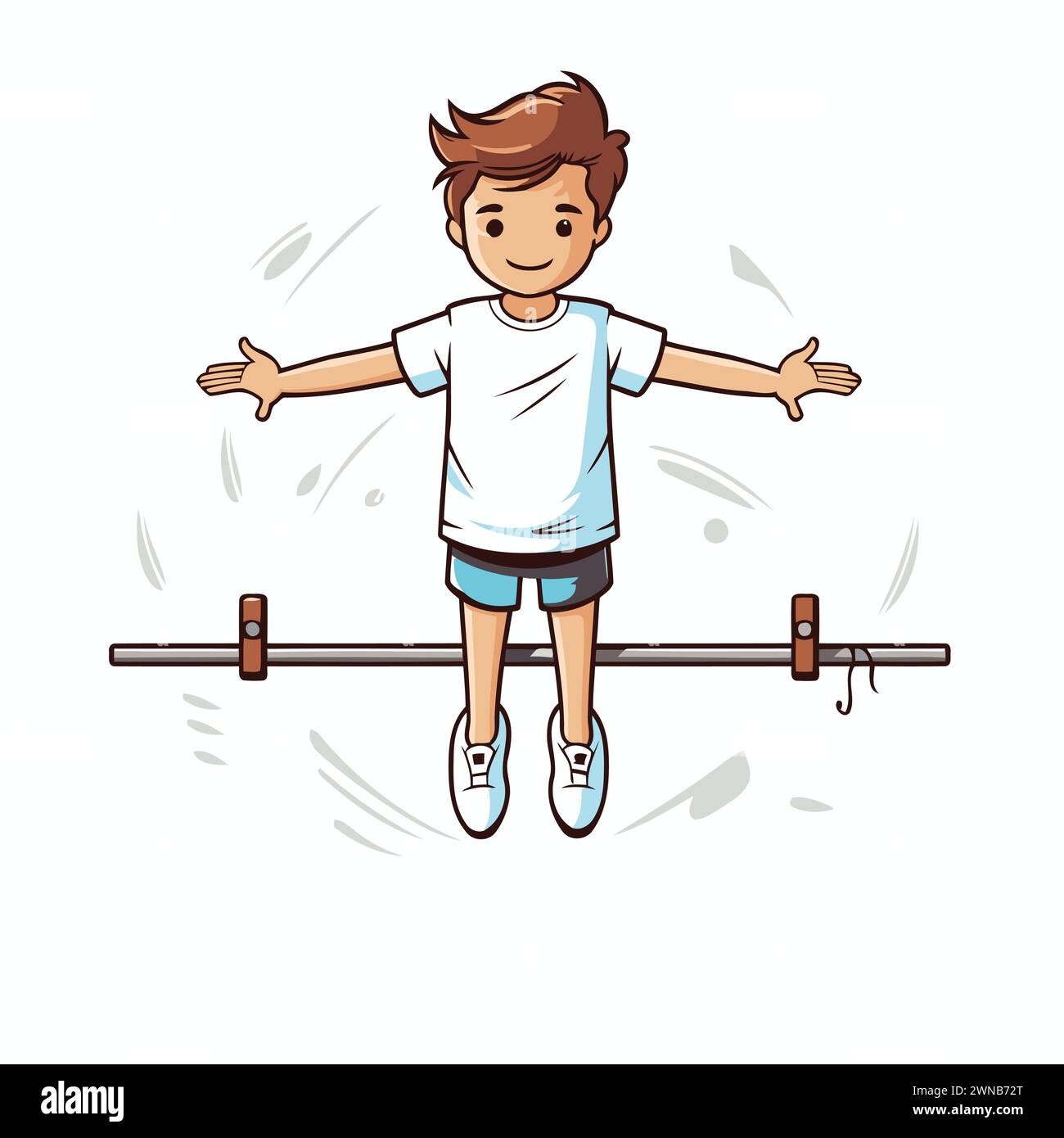 Doing pull ups vector hi-res stock photography and images - Alamy