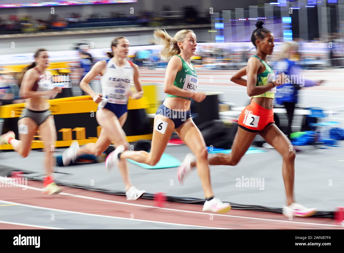 Ireland's Sarah Healy (centre) and Ethiopia's Birke Haylom (right) in ...