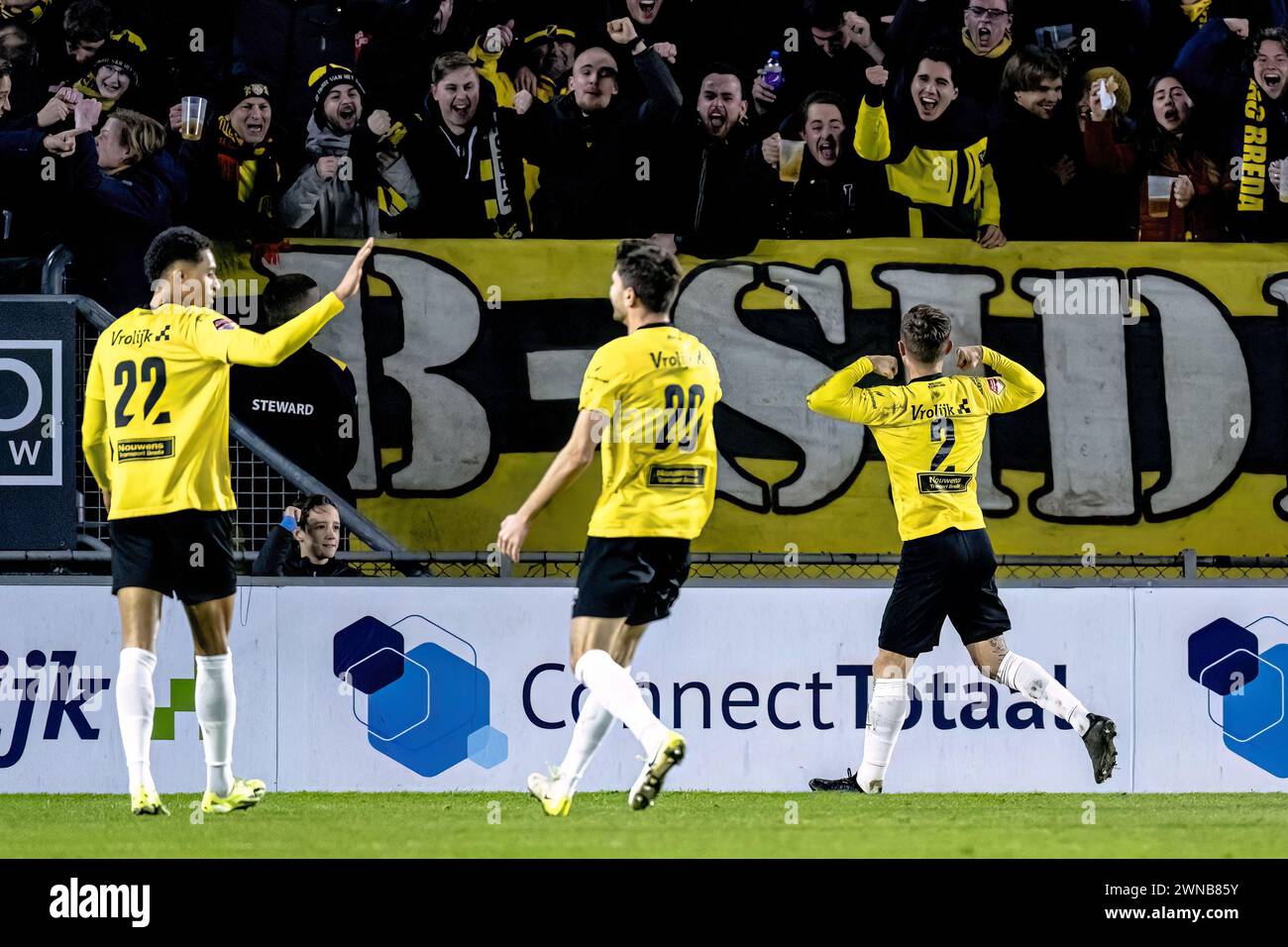 BREDA, Netherlands. 01st Mar, 2024. football, Rat Verlegh stadium ...