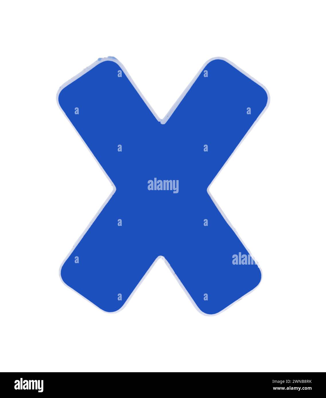 Multiply by times magnetic letter on white with clipping path Stock ...