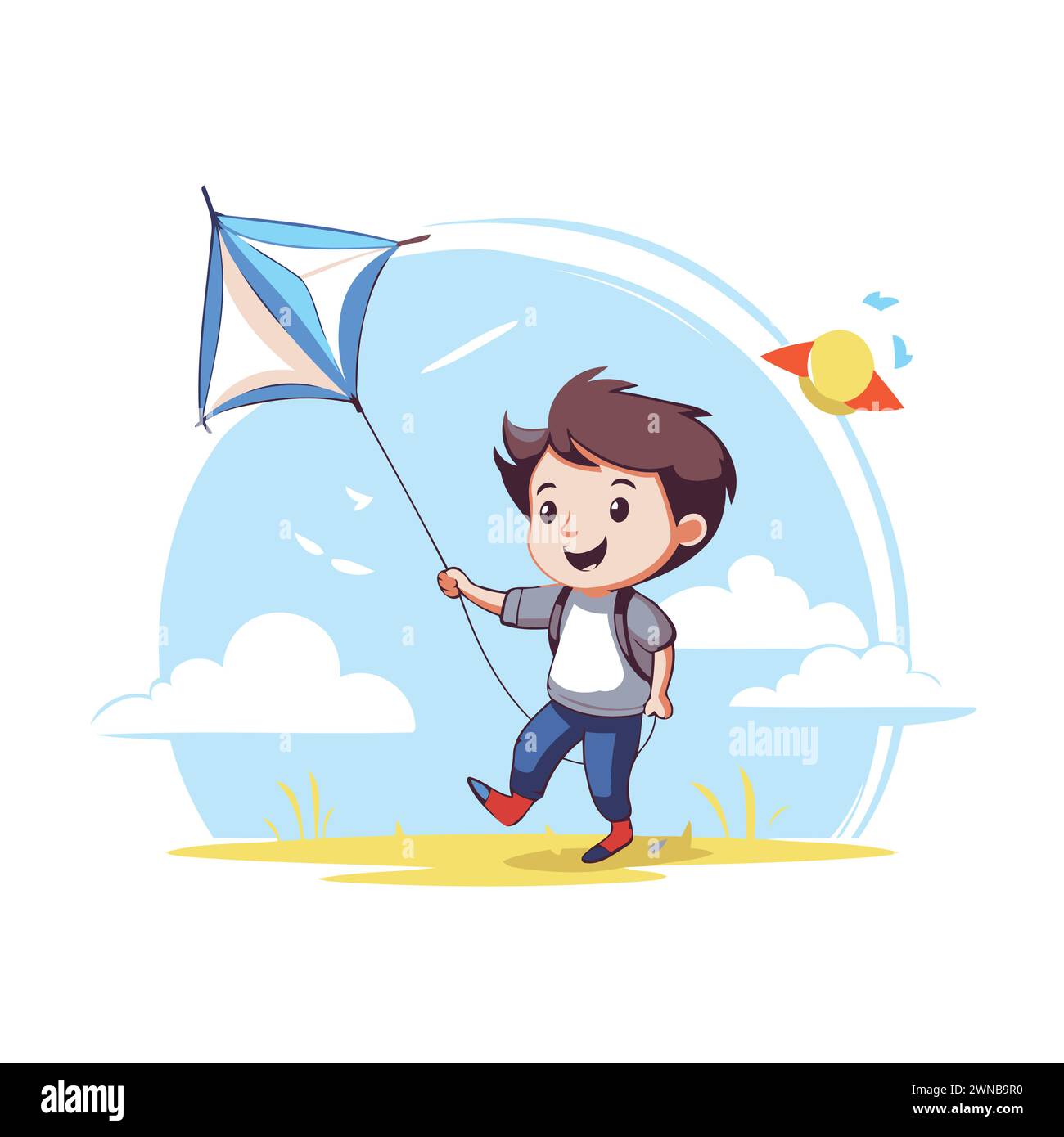 Kite cartoon Cut Out Stock Images & Pictures - Alamy
