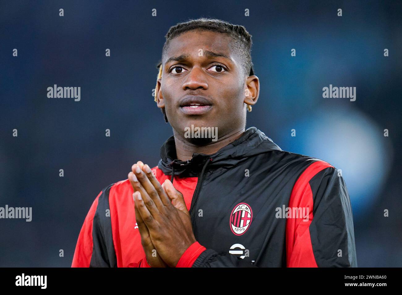 Rome, Italy. 01st Mar, 2024. Rafael Leao of AC Milan looks on during ...