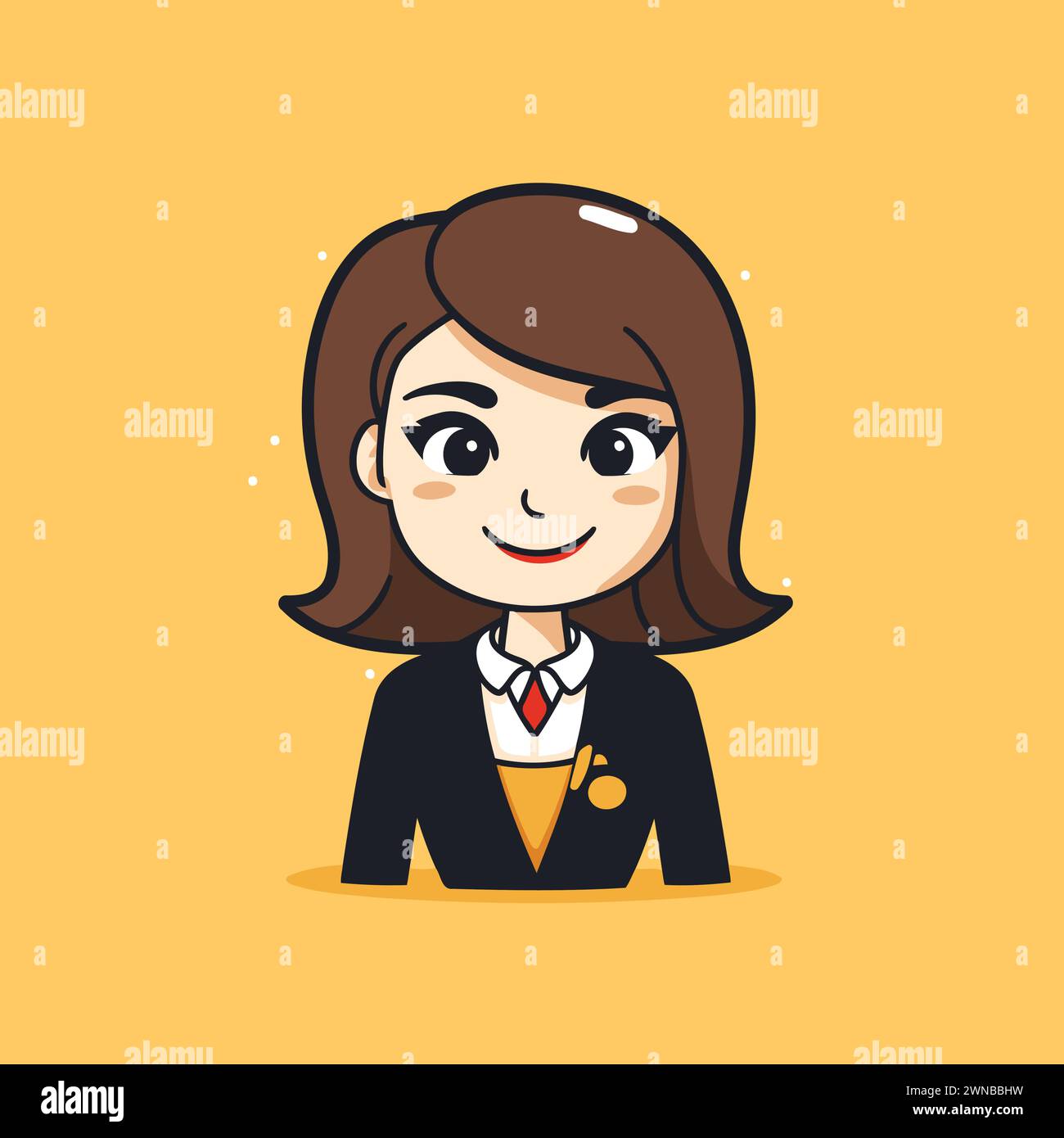 Business Woman Cartoon Character Design Cute Business Woman Vector