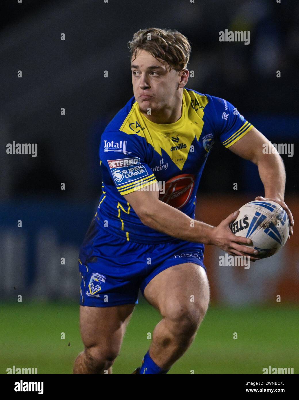 Leon Hayes of Warrington Wolves during the Betfred Super League Round 3 ...