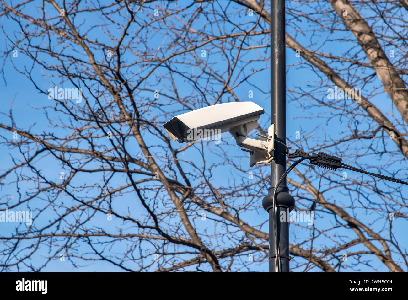 Security camera in public park hi-res stock photography and images - Alamy