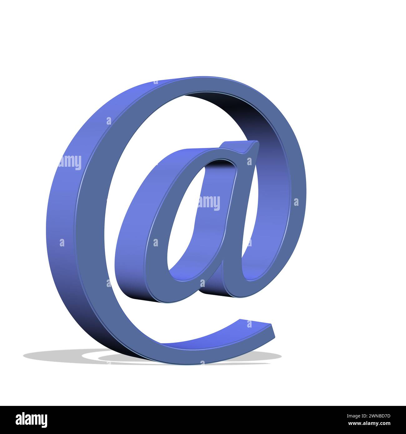 Green At-sign against white background, 3D illustration Stock Photo - Alamy