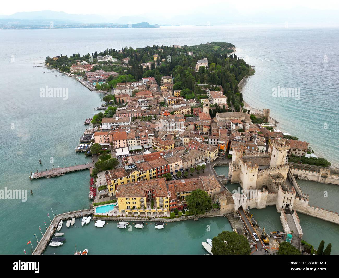 Garda lake drone landscape hi-res stock photography and images - Alamy