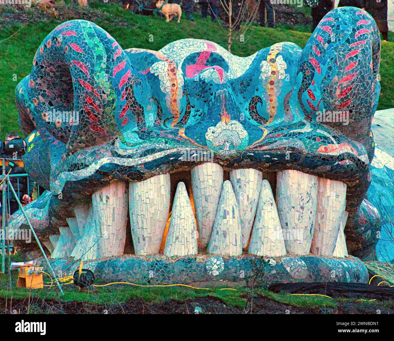 Stockingfield bridge community artwork project hi-res stock photography ...