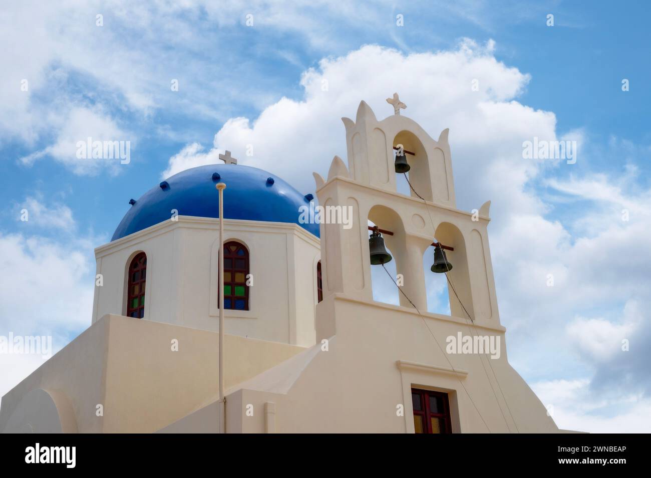Three bells fira blue dome hi-res stock photography and images - Alamy