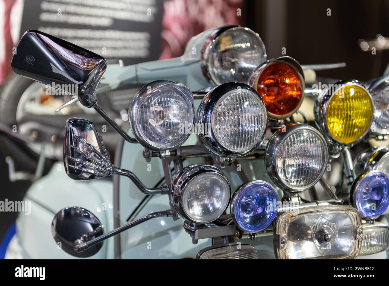 Sparkford.Somerset.United Kingdom.January 7th 2024.A Lambretta ...