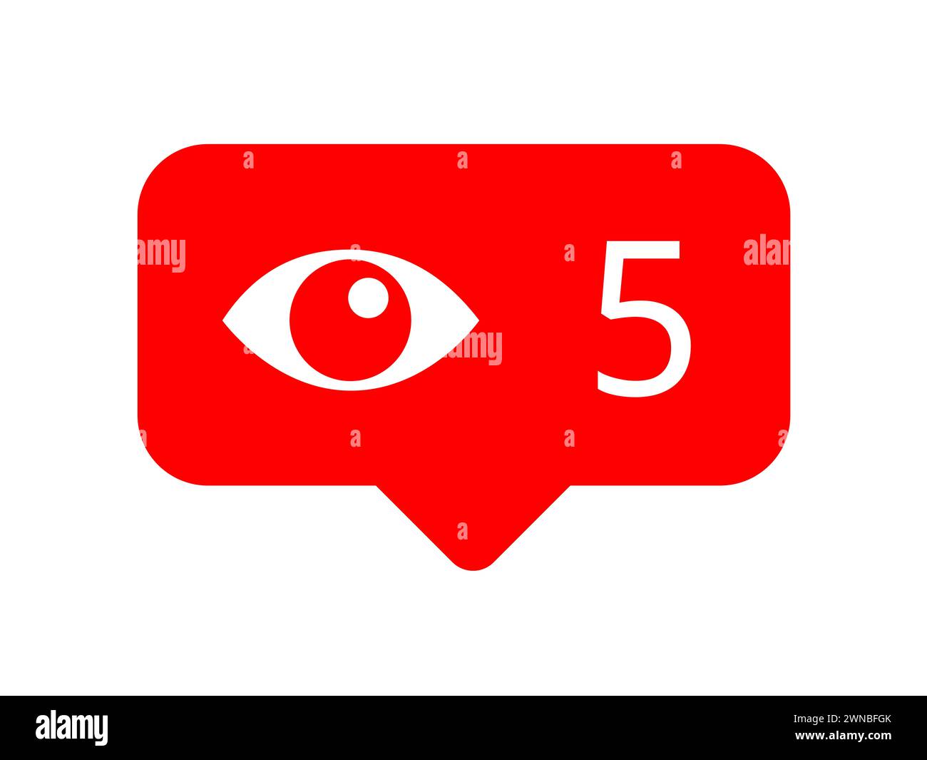 Social media notification on stalking. Eye as metaphor of stalker and ...