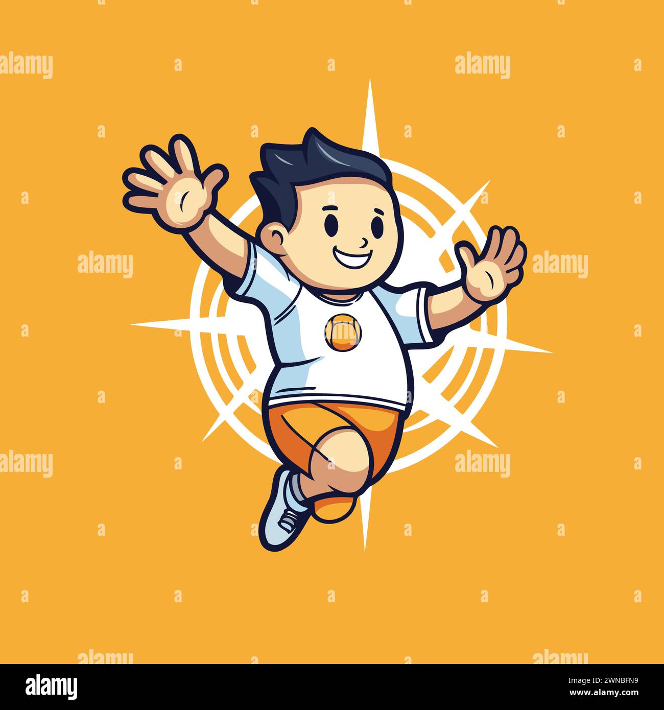 Jumping kick Stock Vector Images - Alamy