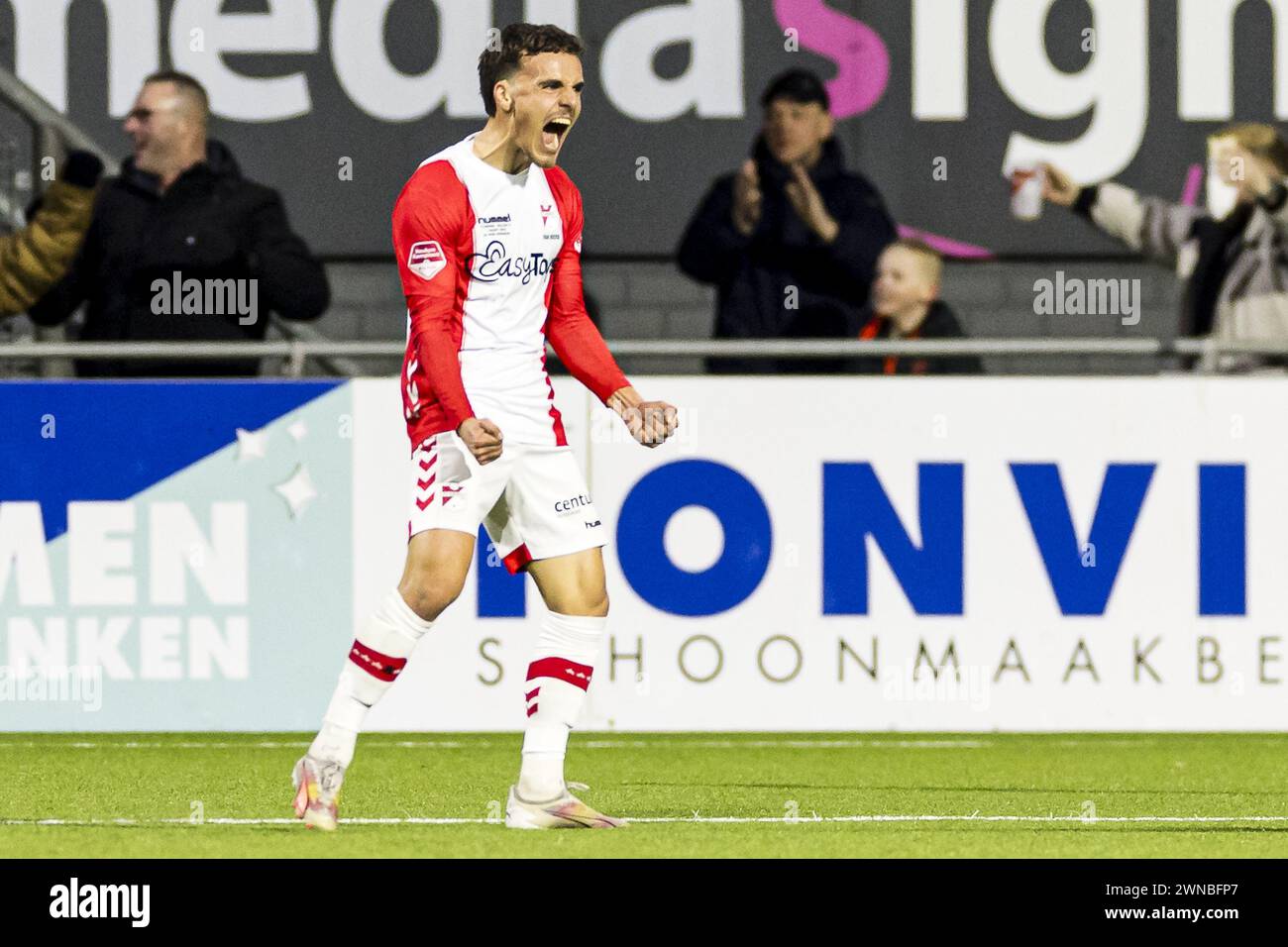 EMMEN - 01-03-2024. Stadium De Oude Meerdijk. Keuken Kampioen Divisie, KKD. Season 2023-2024. FC ...